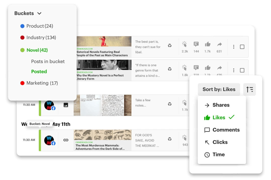 Categorize: Classify your posts into topic-based buckets